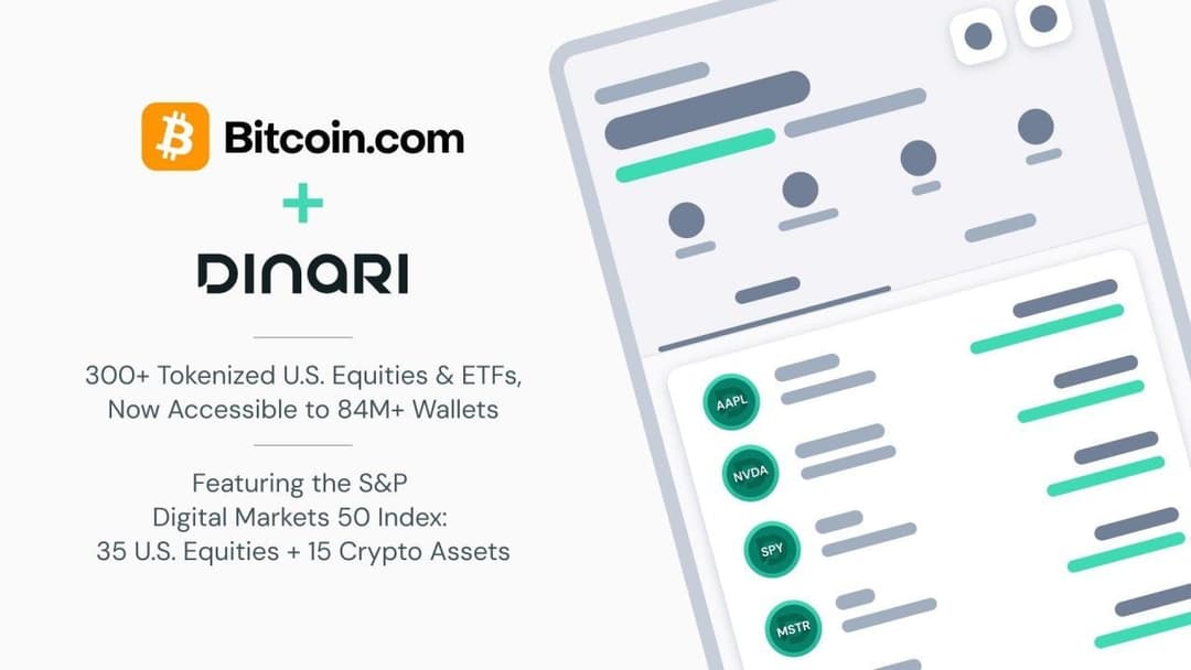 Bitcoin.com s'associe à Dinari pour proposer des actions américaines ...