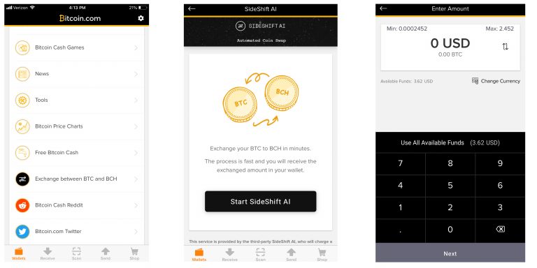 Switch Between BCH And BTC Effortlessly With The Bitcoin.com Wallet