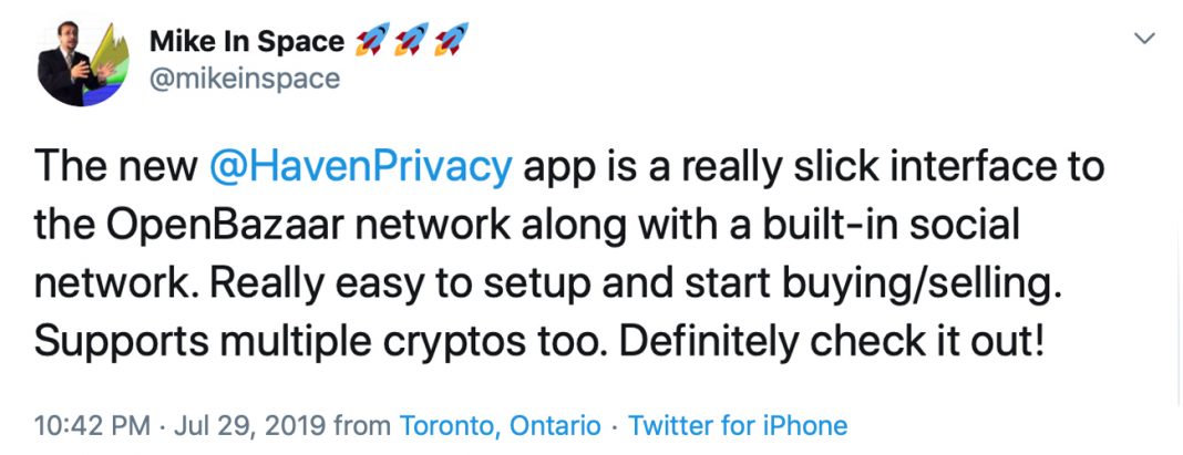 Testing Haven, OB1’s New Social Media and Crypto Marketplace App