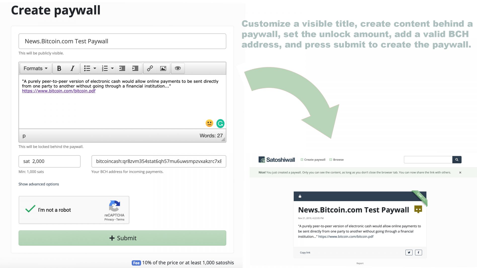 Developer Launches BCH-Powered Paywall Service